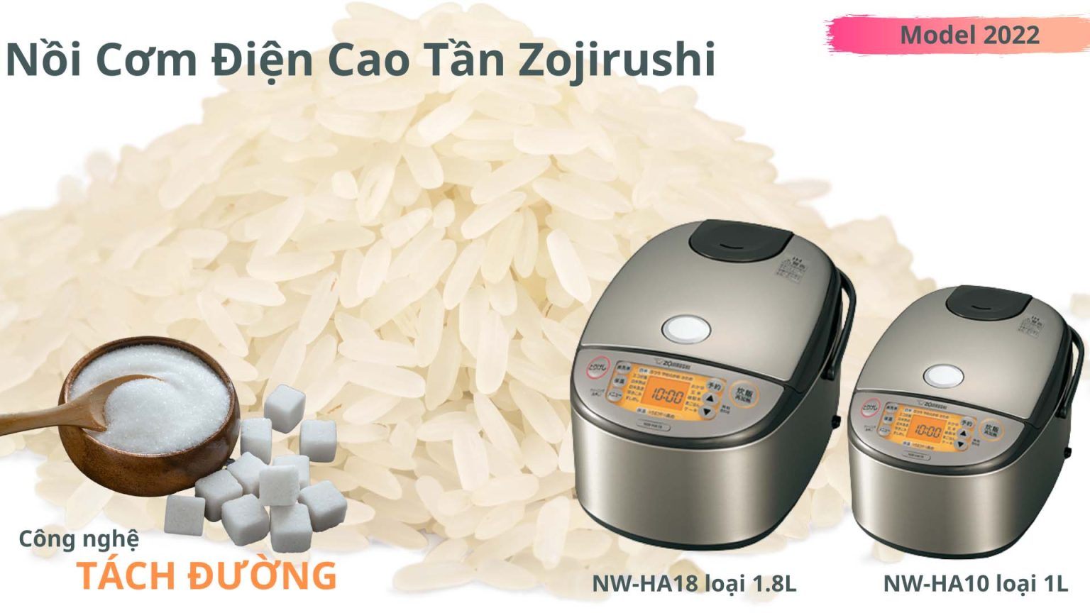 Nồi cơm điện Zojirushi NW-HA10 1.0L tách đường